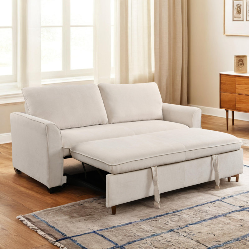 Latitude Run Tekeyla 78 Firm Square Arms Sleeper Sofa 3 in 1 Convertible Queen Size Sleeper Sofa Bed with Pull Out Bed Reviews Wayfair